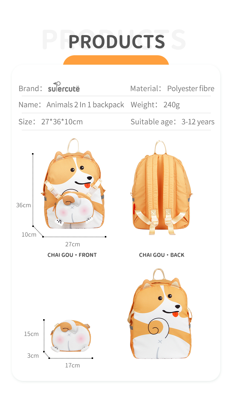 TWO IN ONE SCHOOL BACKPACK